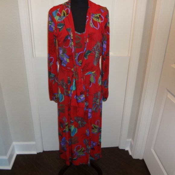 IMAN | Dresses | Nwtiman 2 Pc Set Includes Red Sleeveless Floral Dress ...
